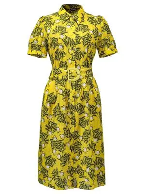 SMART AND JOY Monochrome Print Midi Tea-dress - Silver