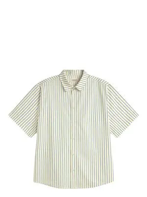 THINKING MU Paddy Striped Poplin Shirt - White