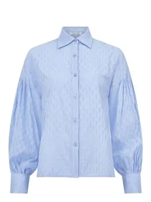 LULA-RU Ida Cotton Shirt - Blue