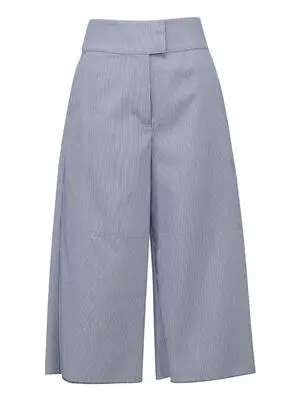 SMART AND JOY Wide Capri Pants - Blue