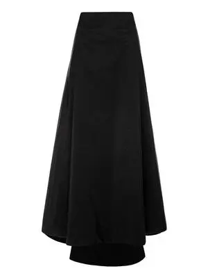 SILVIA SERBAN Taffeta Skirt With Train - Black
