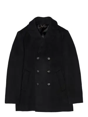 HEGARTY Wool And Cashmere Pea Coat - Black