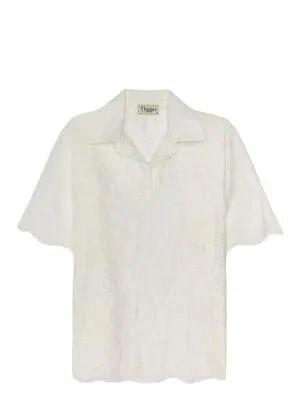 THISISU COLLECTION Isla Beachwear Lace Top - White