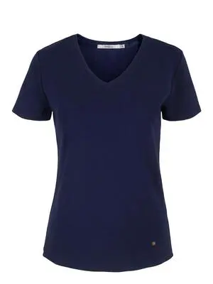 TIRILLM Star V-neck T-shirt - Blue