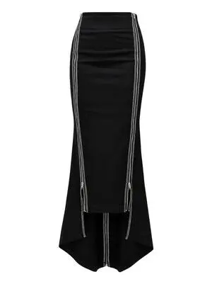 GAO REPUBLIC Skirt Maxi Front-zip Split