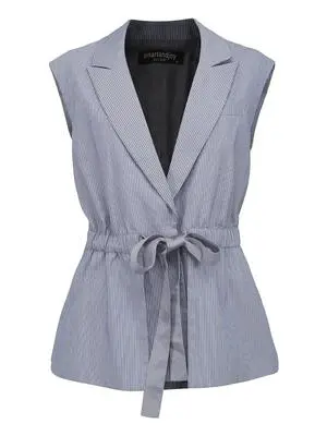 SMART AND JOY Waistcoat With Drawstring - Blue