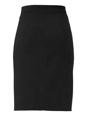 SMART AND JOY Basic Straight Jersey Skirt - Black