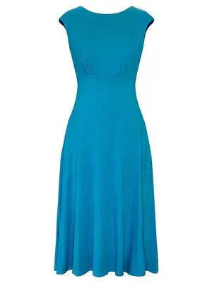 ALIE STREET LONDON Luna Midi Dress With Pockets In Celestial - Blue