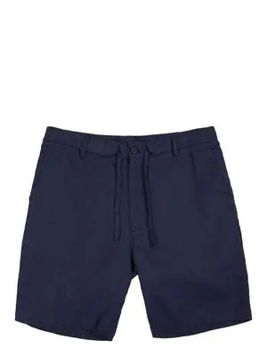 LORDS OF HARLECH Devonshire Linen Short - Navy Blue