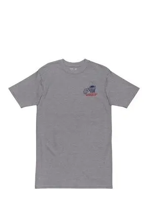 ANCHOR & CREW Heather Gustatory Originals Postcards From Sunday Heavy Cotton Embroidered T-shirt - Grey