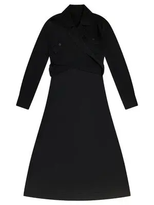 ROCH PEREL Knitted Bolero And Midi Dress Set - Black