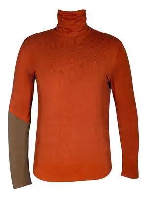 CARLTON JONES Bamboo Turtleneck Homme - Yellow & Orange