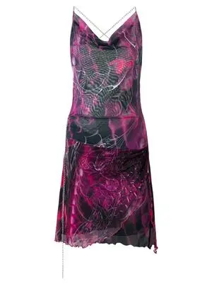 PALOMA LIRA Snake Tattoo Printed Dress - Black