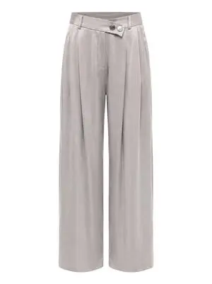 MIRIMALIST Loose Silver Maxi Pants - Grey