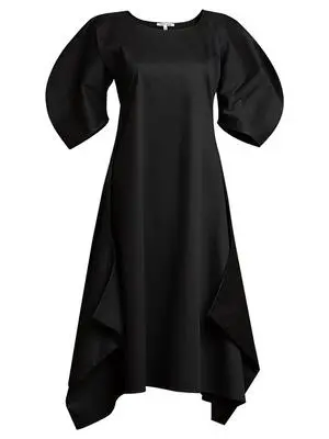 BIANCA POPP Puff Dress With Flaps In Cotton - Black
