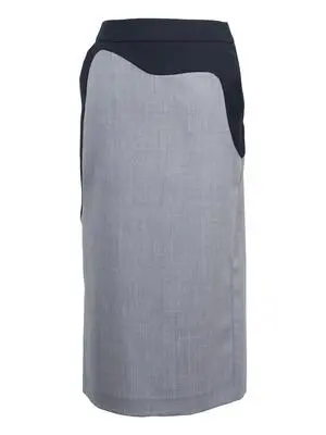 LAURA DAILI Black / Grey Midi Skirt Glass Poem - Black/grey