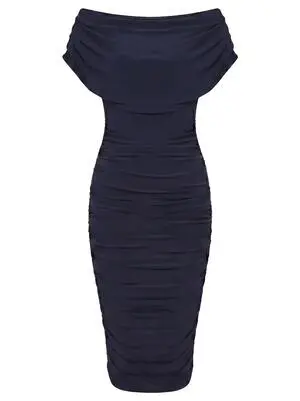 ATOM LABEL Oxygen Dress In Navy - Blue