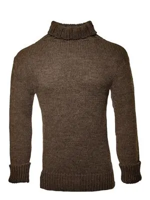 ARTHUR BEALE Grey / Brown / Neutrals Oiled Wool Beerenberg Pullover Dark Grey Natural - Grey/brown