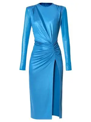 AGGI BY HALEWSKI Adriana Aster Midi Evening Dress - Blue