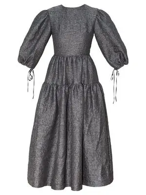 KAROLINA OZOLINSIUTE Textured Jacquard Maxi Dress - Grey/silver