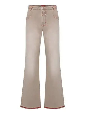 PCFG Neutrals Pure Cotton Faded Denim Pant Moon Rock - Blue