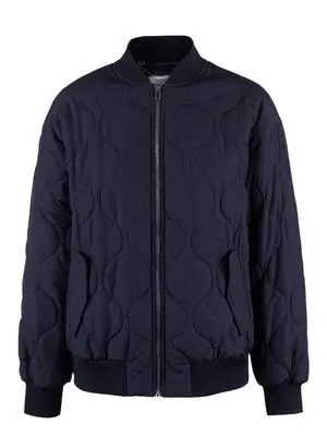 GUARDS LONDON Grace Quilted Bomber Jacket Navy - Blue