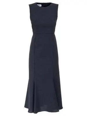 SOFIA TSERETELI Virgin Wool Midi Dress - Grey