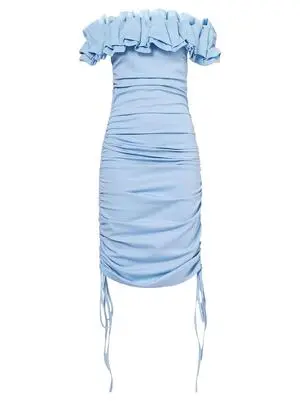 AMY LYNN Munroe Bardot Floral Dress - Blue