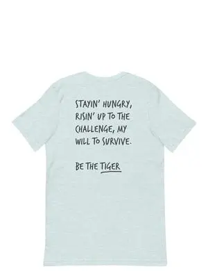 ANCHOR & CREW Ice Think Ocean Tiger Aspirations Cotton Embroidered T-shirt - Blue