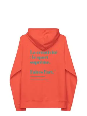 ANCHOR & CREW Anchor & Crew "Make Art Creative" Organic Cotton Hoodie Orange