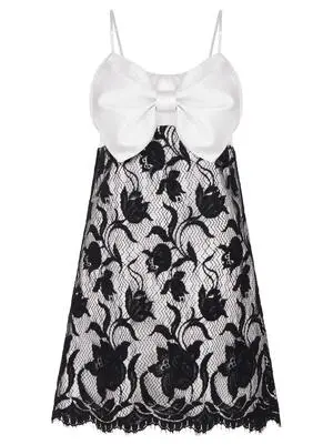 LISA THE LABEL Out There Bow Belle' Slip Dress - Black