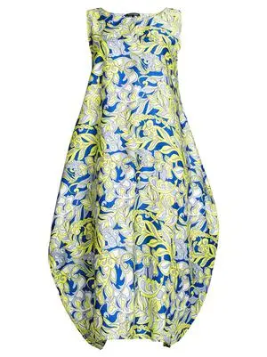BIANCA POPP Semiballoon Dress In Floral Print - Blue