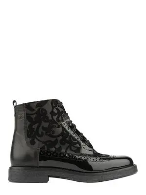 EMBASSY LONDON USA Hatter Floral Ankle Boots - Black
