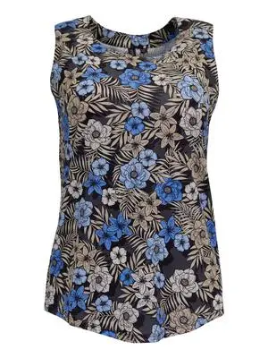 LORDS OF HARLECH Tina Tropical Mix Muscle Tank - Black