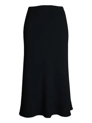 2KSTYLE Donna Bias-cut Crepe Midi Skirt - Black