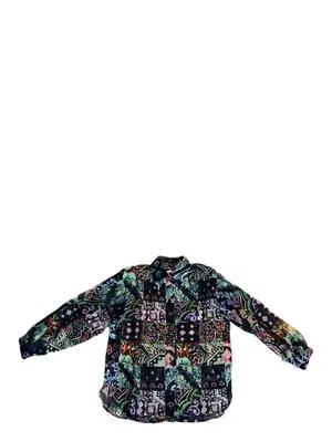 INTROVERTIE VIENNA June Silk Linen Blouse - Azulejo