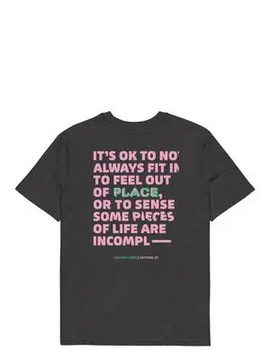 ANCHOR & CREW Heather Five It's Ok Editions Organic Cotton T-shirt - Black