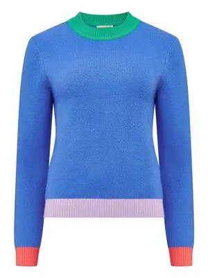 SUGARHILL BRIGHTON Honor Sweater Colour Block - Blue