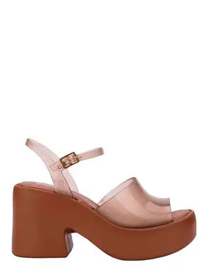 Melissa Lina Platform Heel - / Transparent Brown