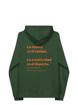 ANCHOR & CREW Organic Cotton Hoodie "creativity Is The Sport - Green