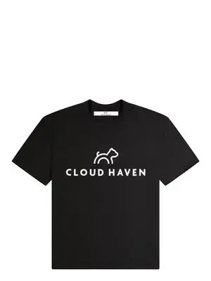 CLOUD HAVEN Logo Boyfriend Tee - Black