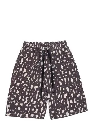 MYSIMPLICATED Neutrals Bermuda Shorts Numbers Design Recycled Fabric W - Brown