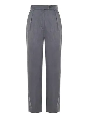 FEMPONIQ Viscose & Cupro Blend Pants - Grey