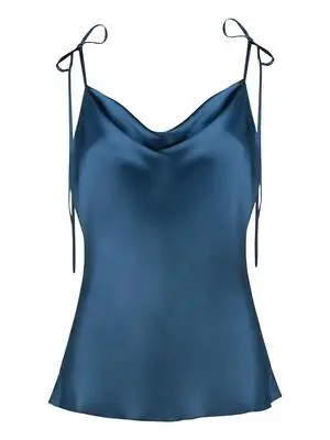SASHA LA MER Uma Top, Color Deep Sea - Blue