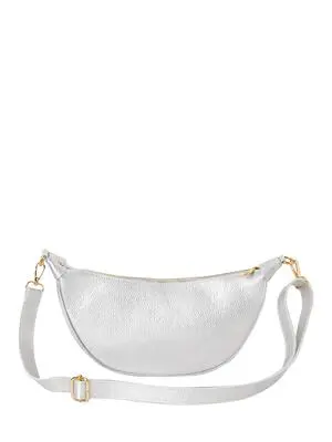 BETSY & FLOSS Ambra Crossbody Waist Bag In Silver