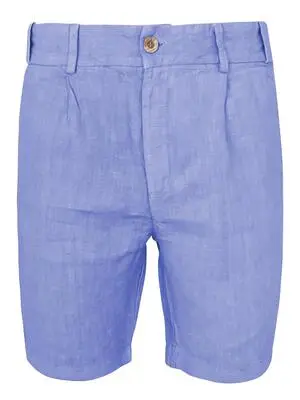 Haris Cotton Linen Bermuda Shorts Regatta - Blue