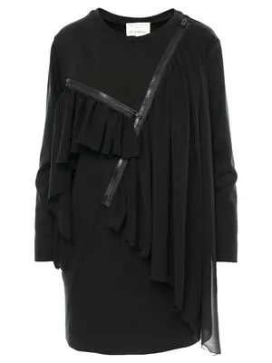 SILVIA SERBAN Mini Dress With Detachable Ruffled Applications - Black