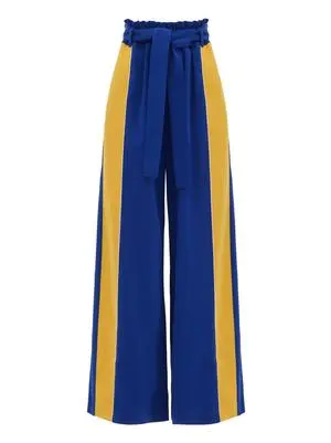 JULIA ALLERT Belted High Waist Wide Leg Pants - Blue