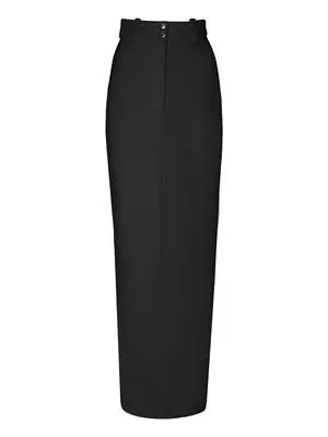 VESTIAIRE D'UN OISEAU LIBRE Cashmere Pencil Skirt - Black
