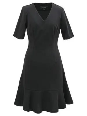 SMART AND JOY Minimalist Trapeze Jersey Dress - Black
